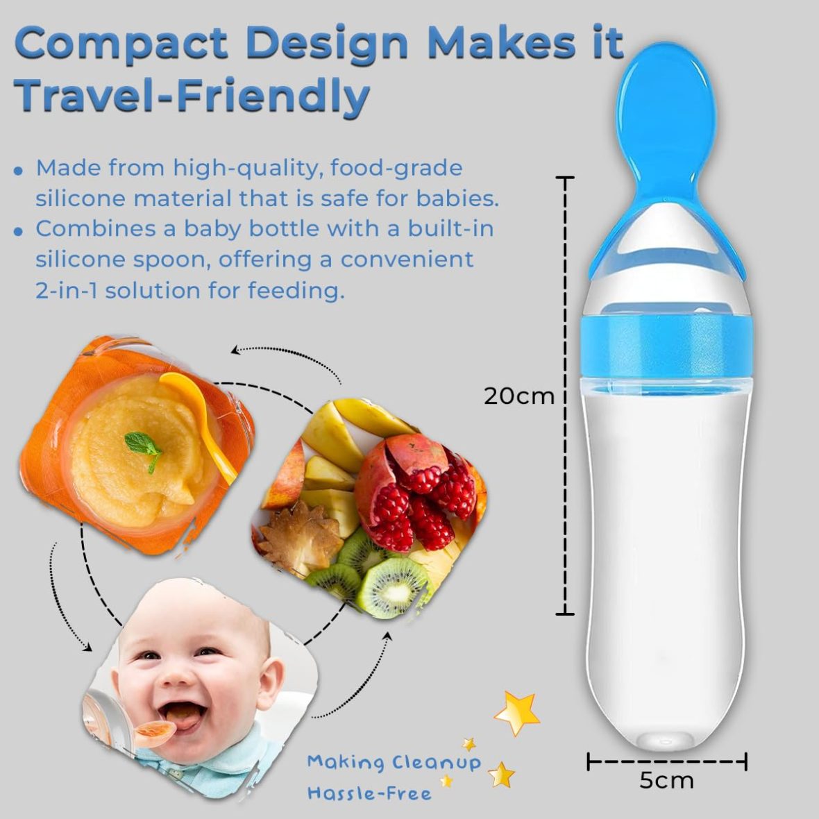 Tetero Cuchara Dura Rosada - El Bebe